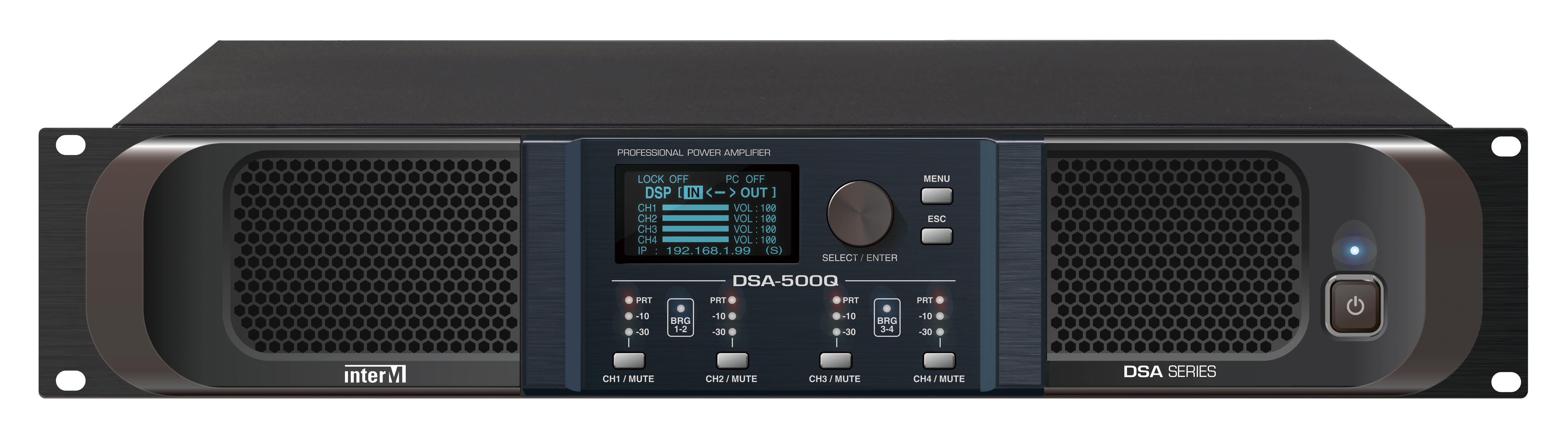 Inter-M DSA-500Q | Mua amply trở kháng thấp nhập khẩu 4 kênh