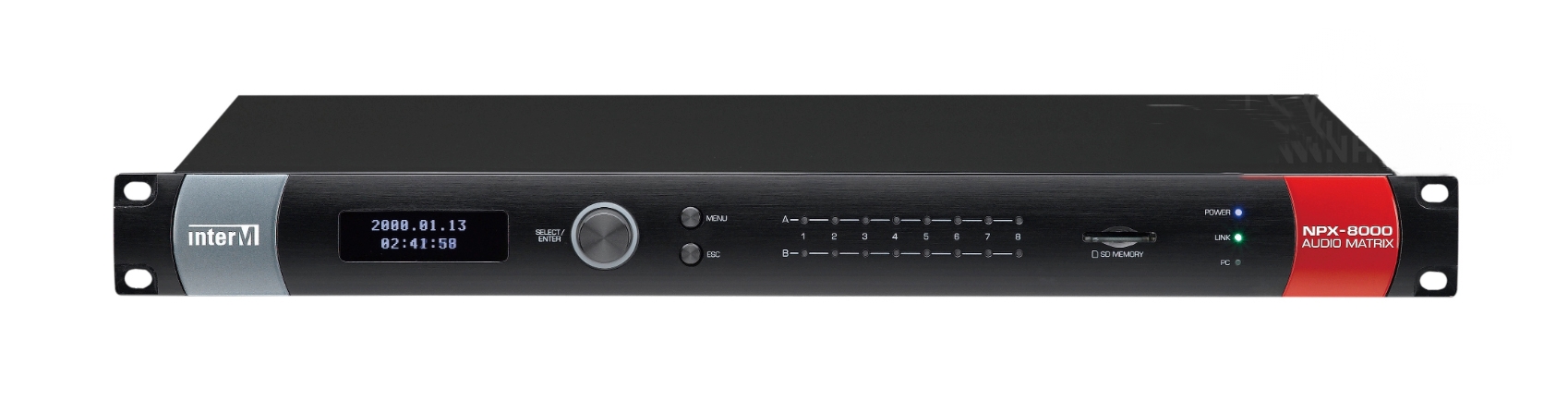 Amply INTER-M NPX-8000 THIẾT BỊ TRUNG TÂM 8X8 AUDIO MATRIX, TÍCH HỢP DSP