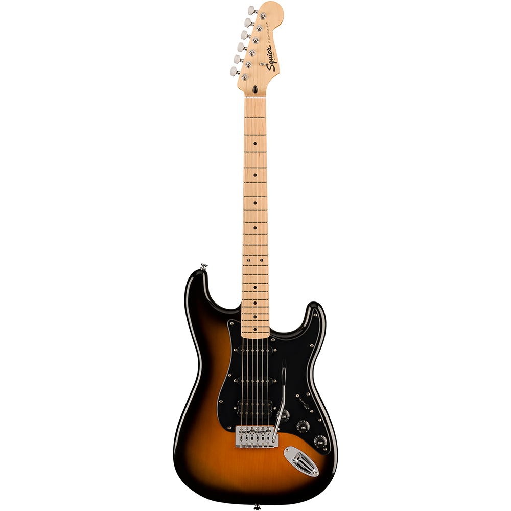 Squier Fsr Sonic Strat Hss Maple Black Pickguard 2-Color Sunburst ...